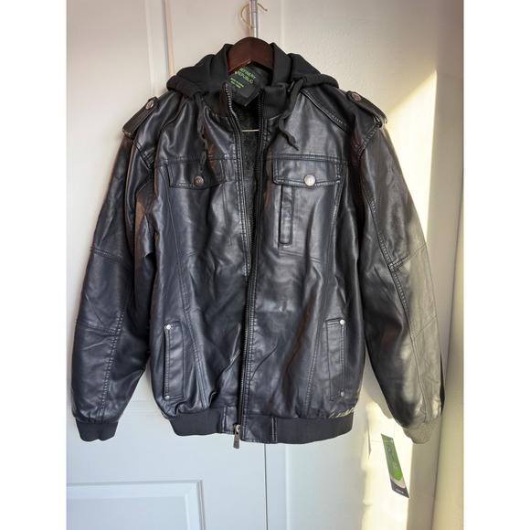 Refinery Republic | Jackets & Coats | Refinery Republic Mens Black Faux ...